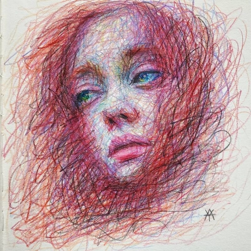 Doodle Liz Y Ahmet: artist creates unusual portraits of women from ...