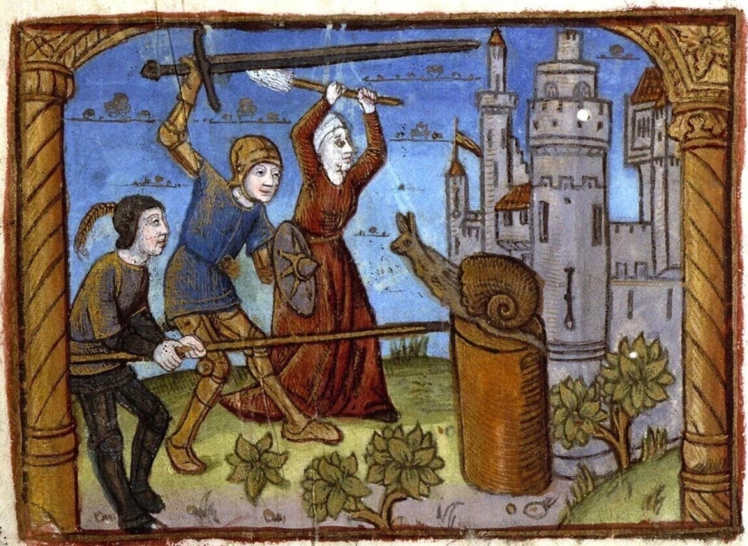 Why do medieval drawings show snails fighting knights? - Pictolic